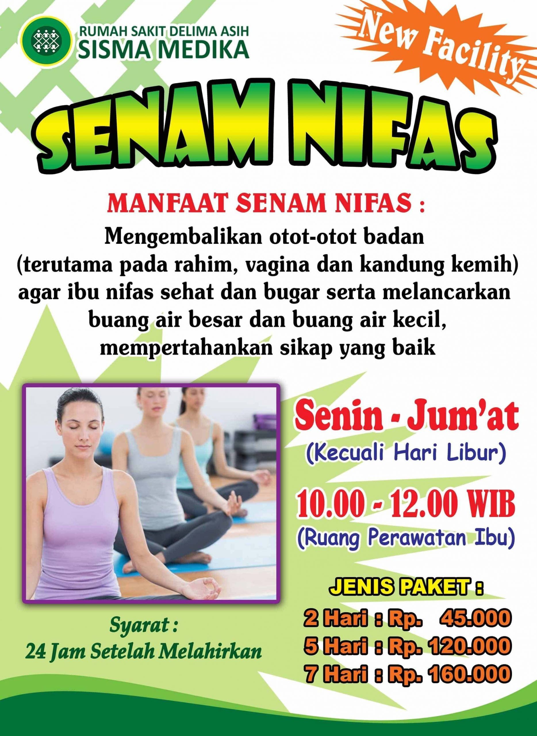 Fasilitas Baru Ruma Sakit Delima Asih "Senam Nifas" - Rumah Sakit Delima Asih Sismamedika