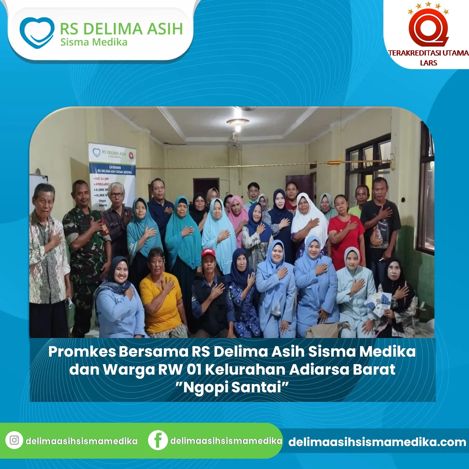 Promkes bersama RSDA dan Warga RW 01 Kelurahan Adiarsa Barat - Rumah Sakit Delima Asih Sismamedika